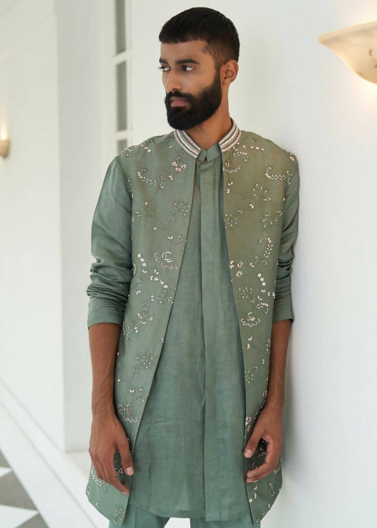 Sage Green Shrug Set