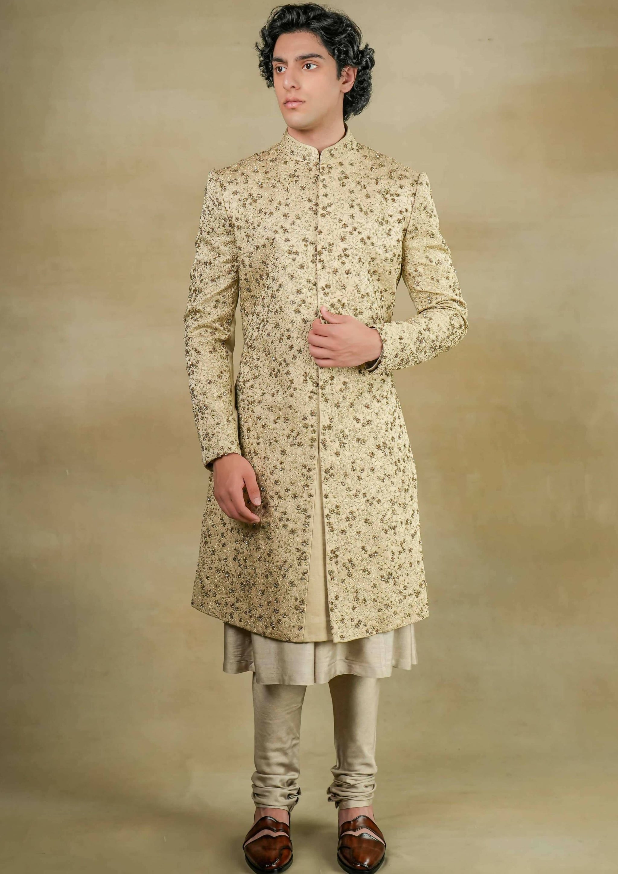 Sandune All Over Hand Embroidered Sherwani